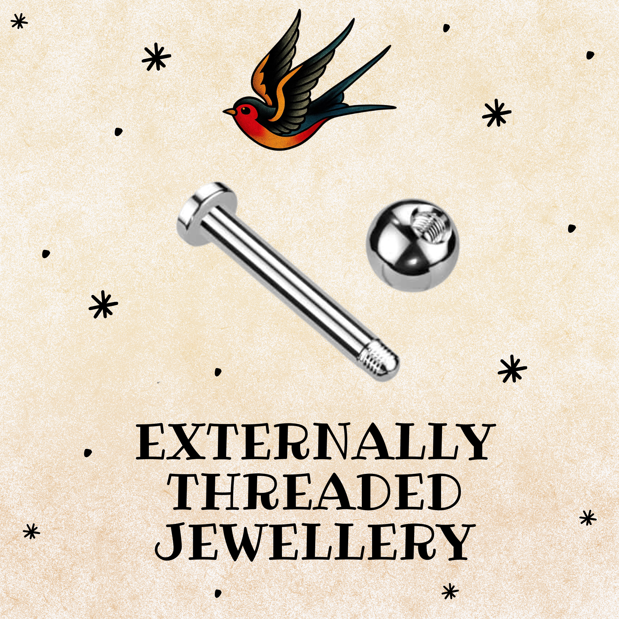 Externally Threaded Body Jewellery | Shop Now – Cherry Body Jewellery