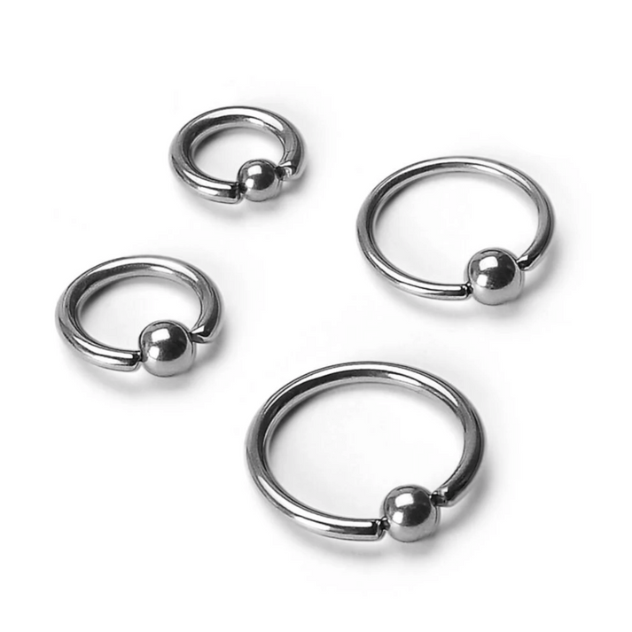 Titanium Silver Captive Bead Ring 20g - 14g – Cherry Body Jewellery