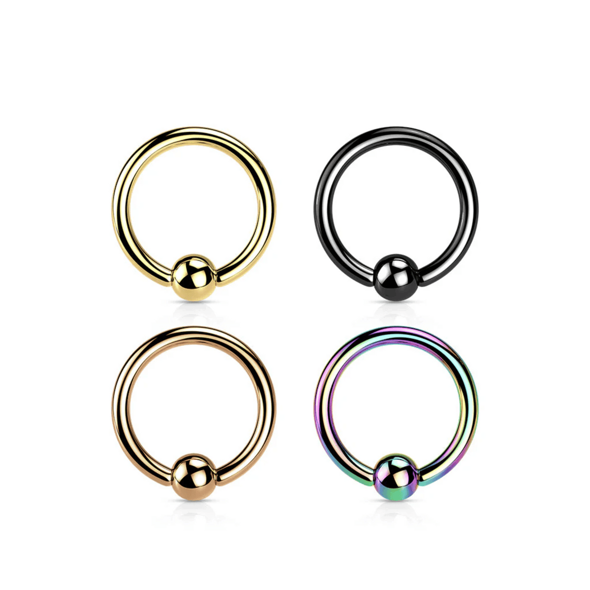 Titanium Captive Bead Ring PVD Plated 16g – Cherry Body Jewellery