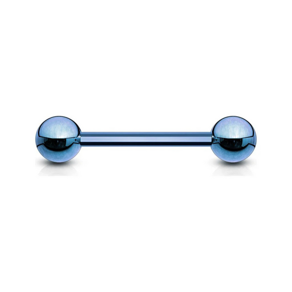 Dark Blue Steel Titanium IP Straight Piercing Barbell | Shop Now ...
